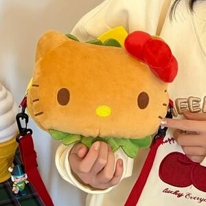 Hello Kitty | Bags | Hello Kitty Cheeseburger Crossbody Zipper Bag Nwot ...